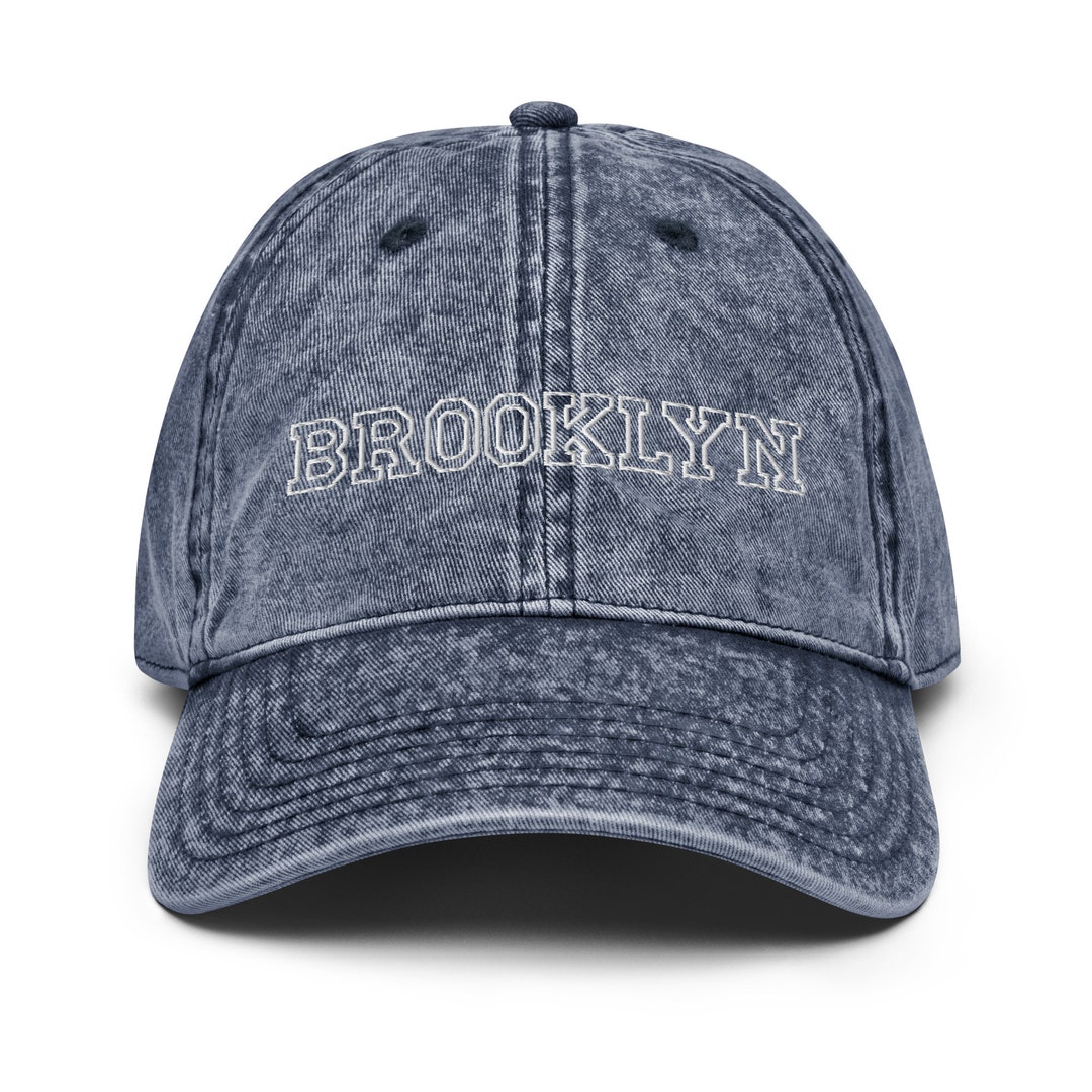Brooklyn Embroidered Hat, Embroidery, Vintage Baseball Cap, Womens Hats ...