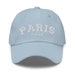 Paris Embroidered Hat, Embroidery, Paris France Baseball Cap, Womens ...