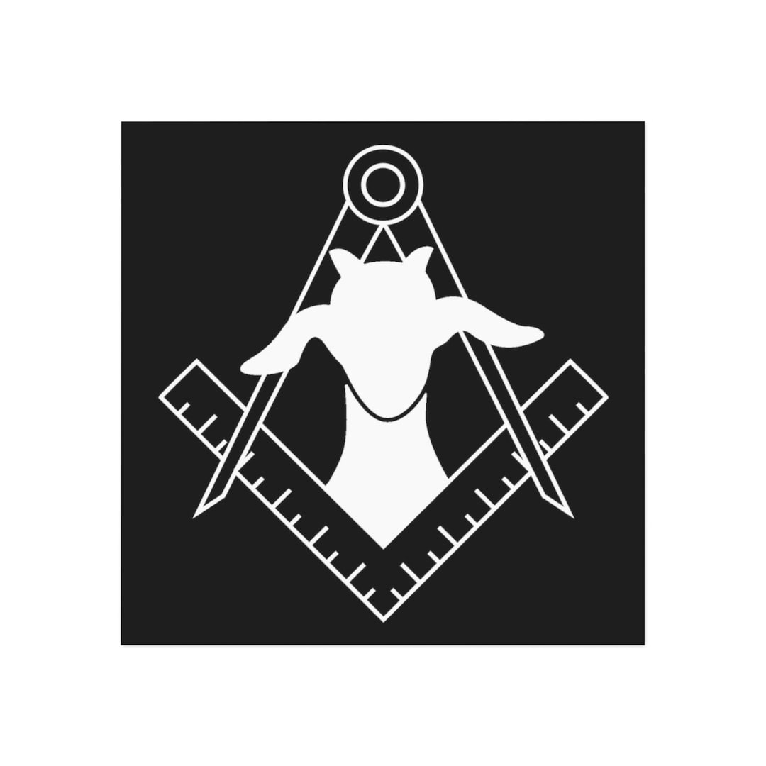 Masonic Goat Square Magnet - Etsy