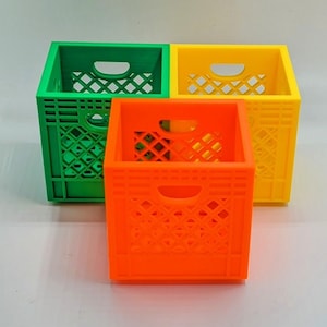Stackable Mini Milk Crates/desktop Organization / Organizer - Etsy