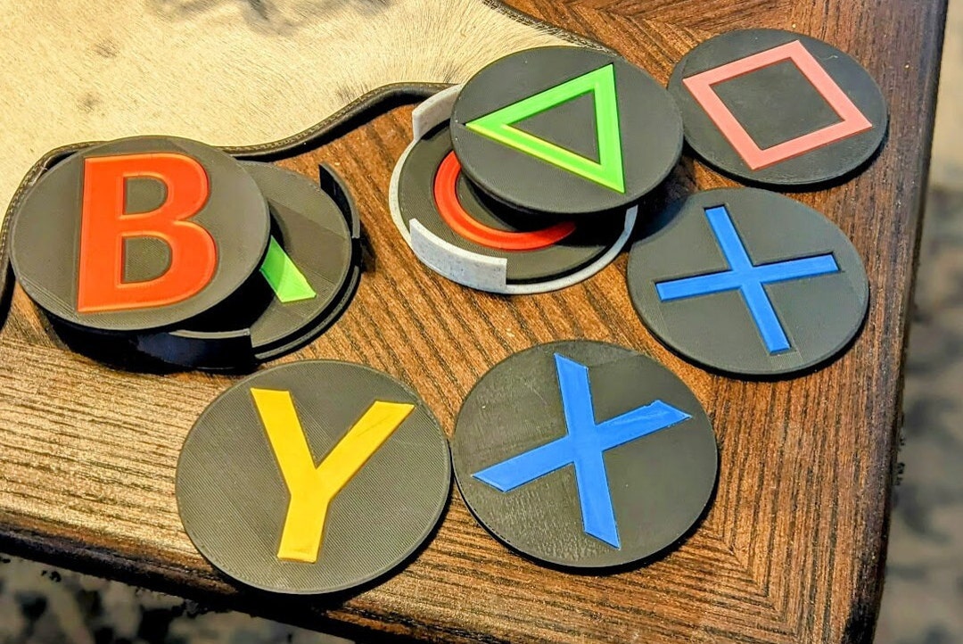Playstation and Xbox Themed Drink Coasters, Pack of 4 Coasters - Etsy