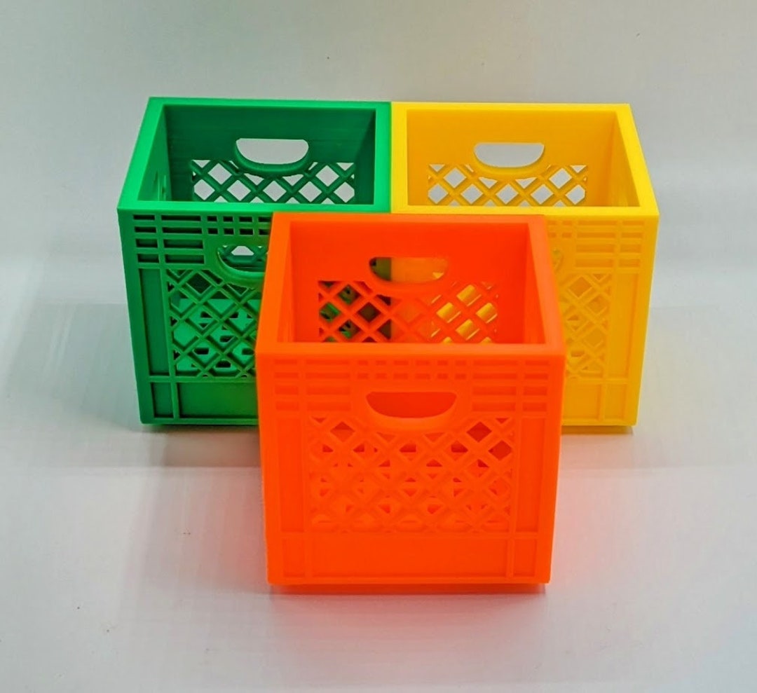 Stackable Mini Milk Crates/desktop Organization / Organizer - Etsy