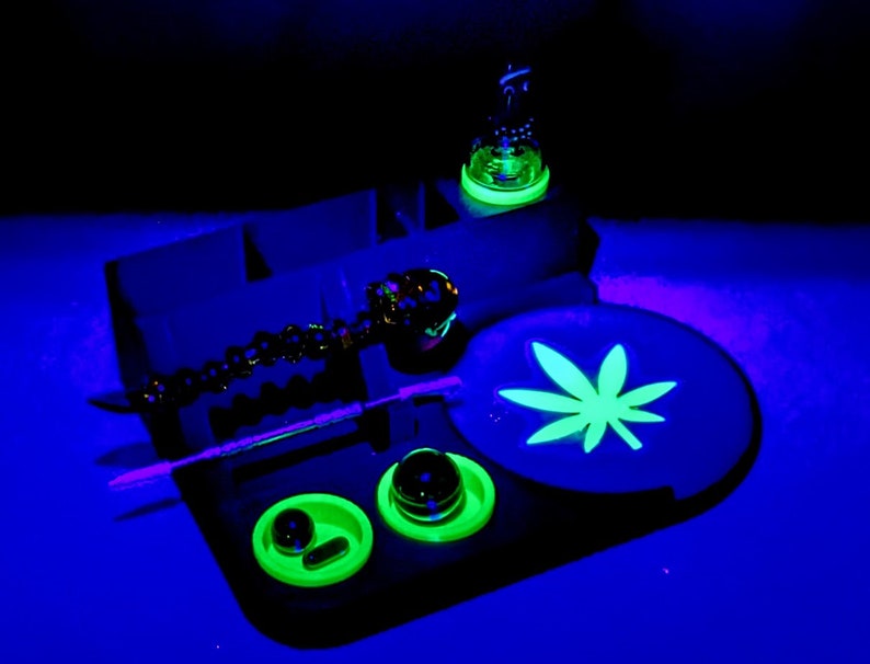 X1 Dab Station With Fluorescent Leaf/dab Tool Organizer/fluorescent Dab ...