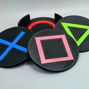 Playstation and Xbox Themed Drink Coasters, Pack of 4 Coasters - Etsy