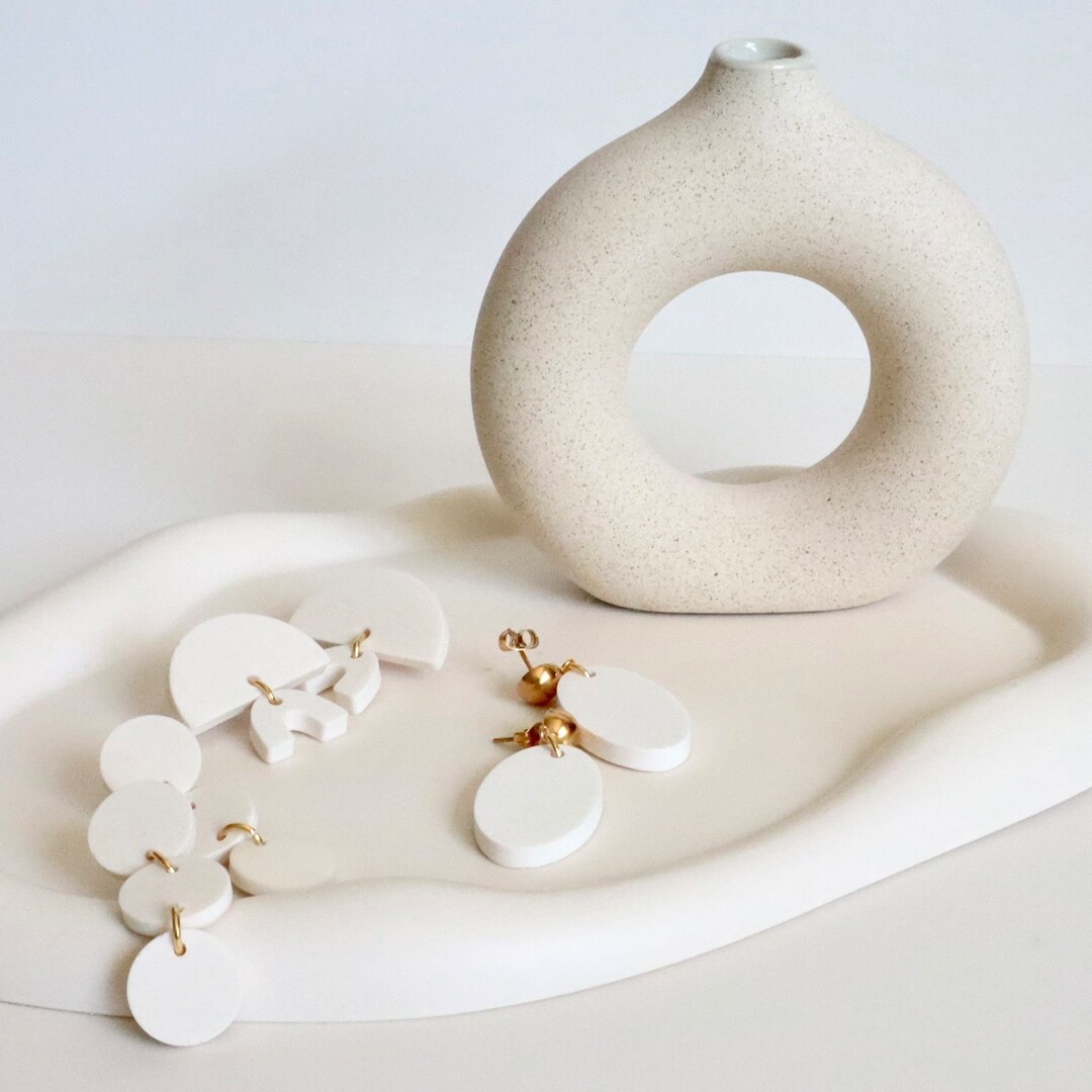 Oval Cloud Dish for Entryway & Home Aesthetic Organizer for Keys ...