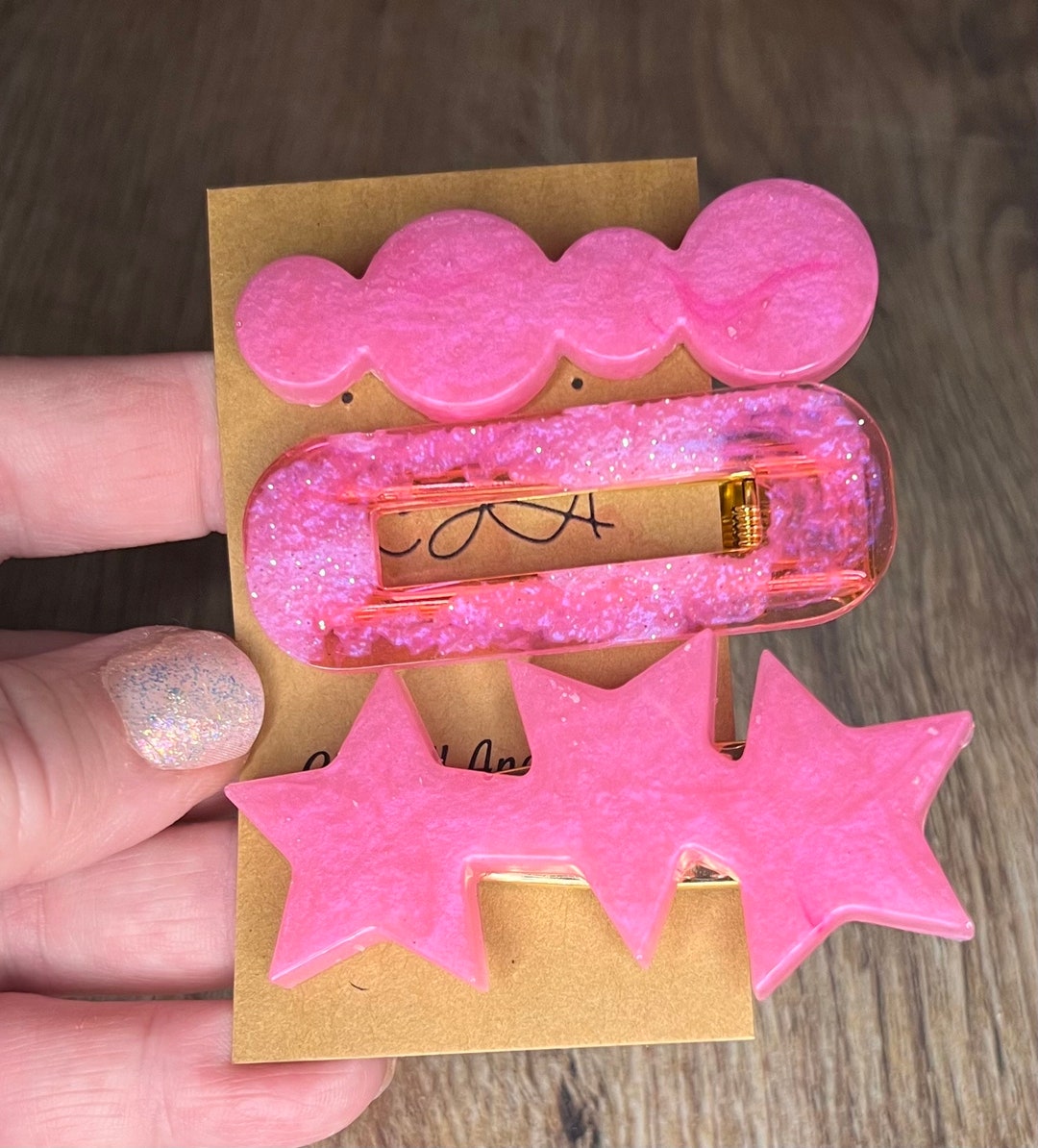 Pink Pearl Barettes Set of 3 - Etsy