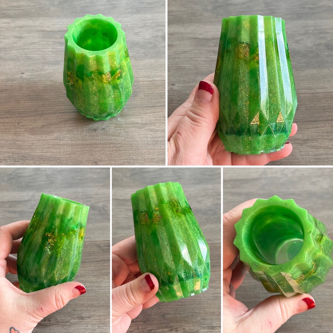 Shades of Green Bud Vase or Toothbrush Holder or Pencil - Etsy