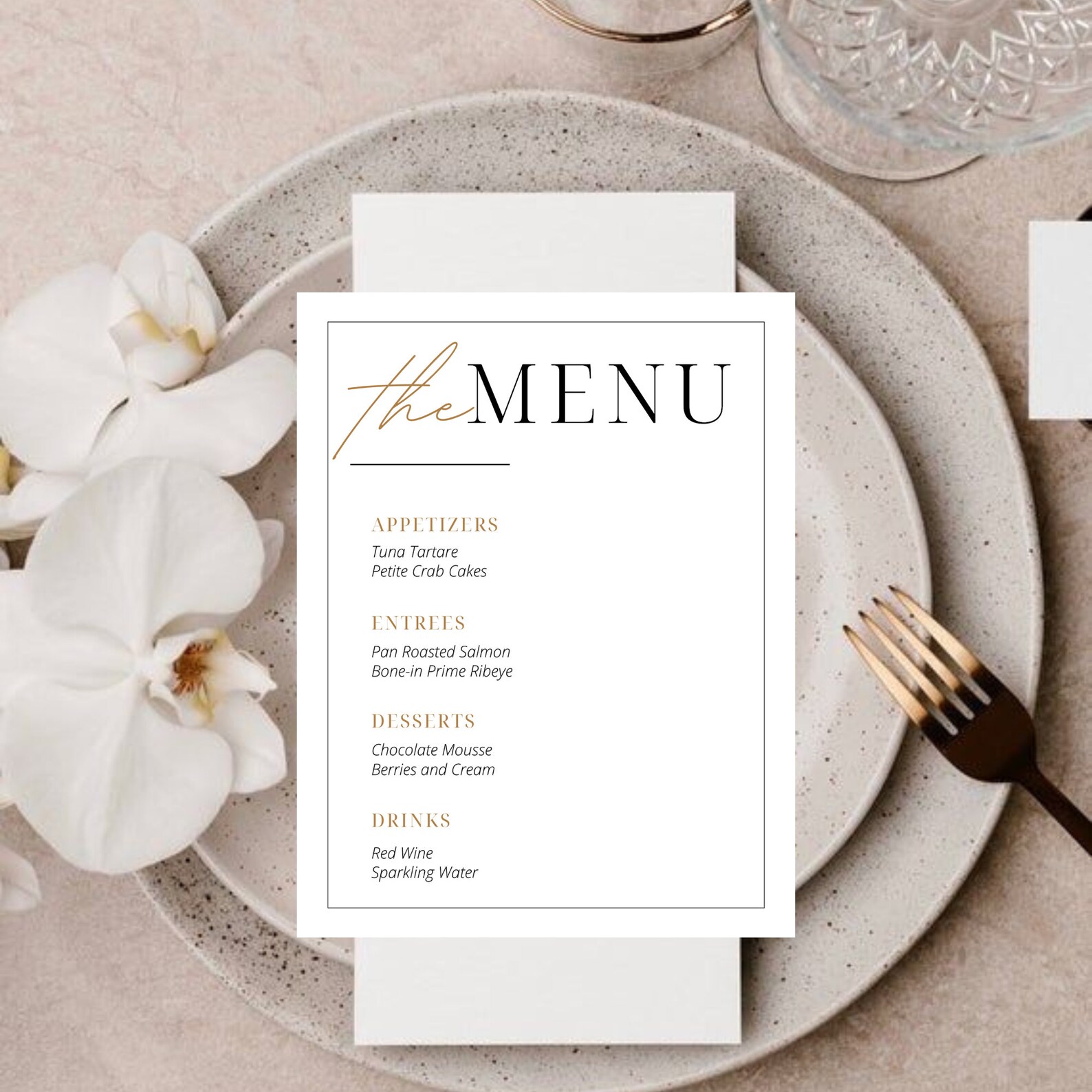 Dinner Menu| Simplistic Food List| Special Event Menu| Elegant Food ...