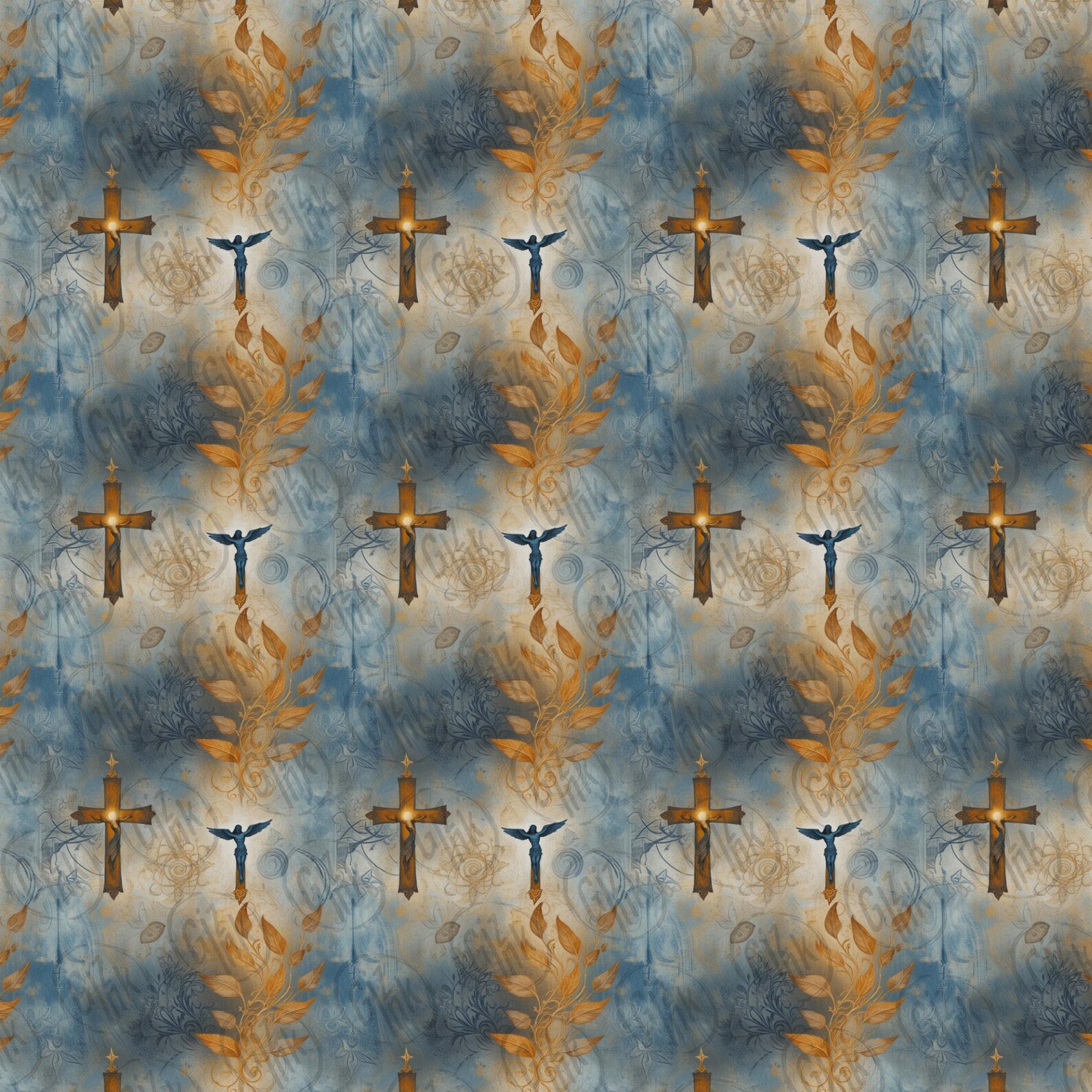120 Christian Themed Pack 10 Digital Paper - Seamless Textures ...