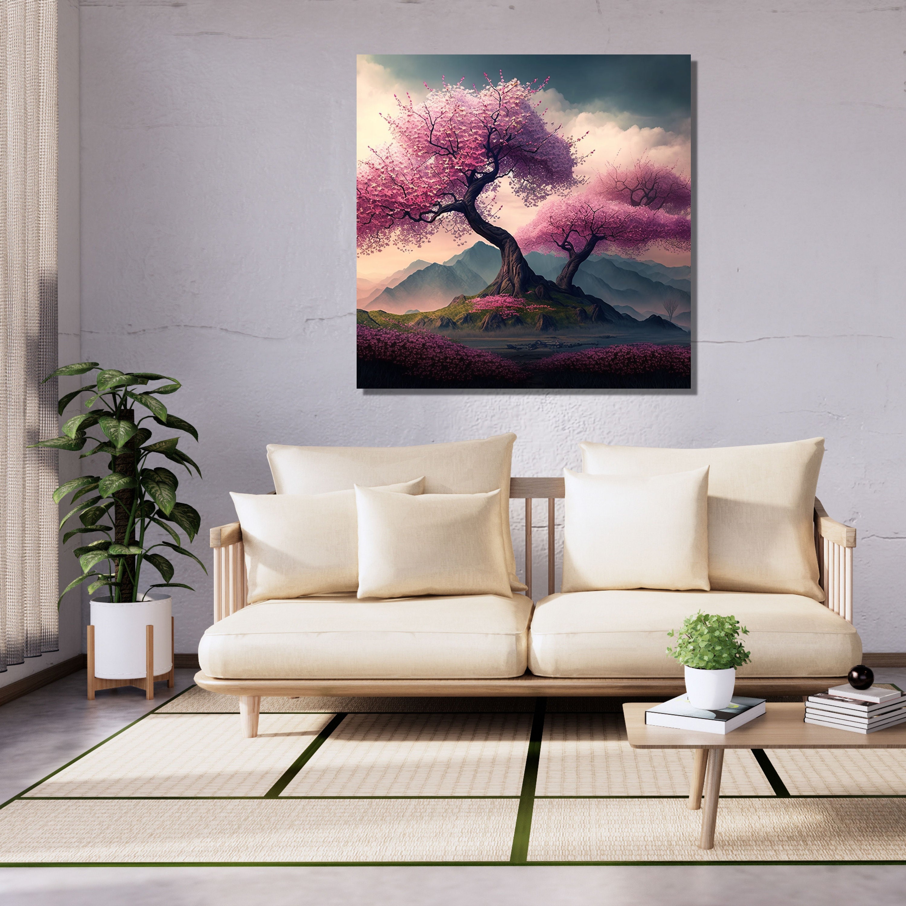 Japanese Sakura Wall Decor Japan Garden Cherry Blossom Decor Sakura ...