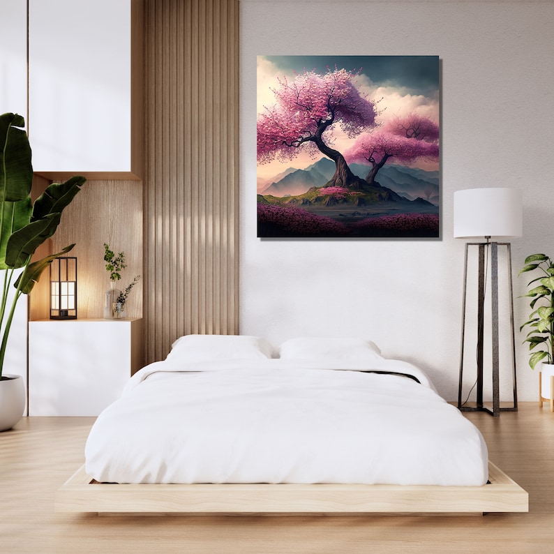 Japanese Sakura Wall Decor Japan Garden Cherry Blossom Decor Sakura ...