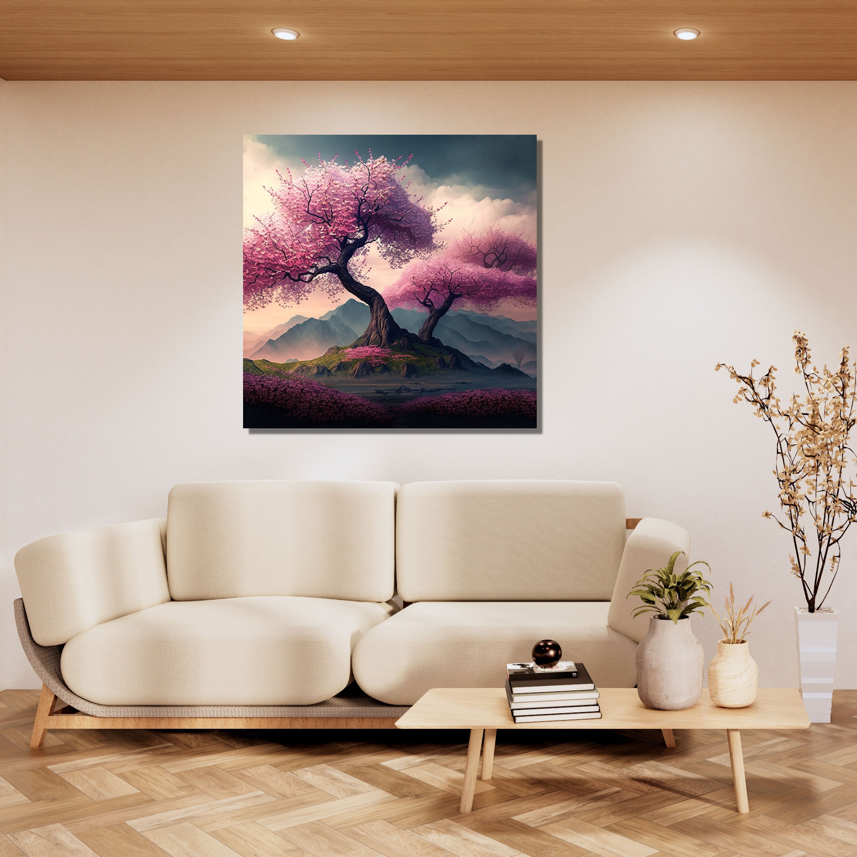 Japanese Sakura Wall Decor Japan Garden Cherry Blossom Decor Sakura ...