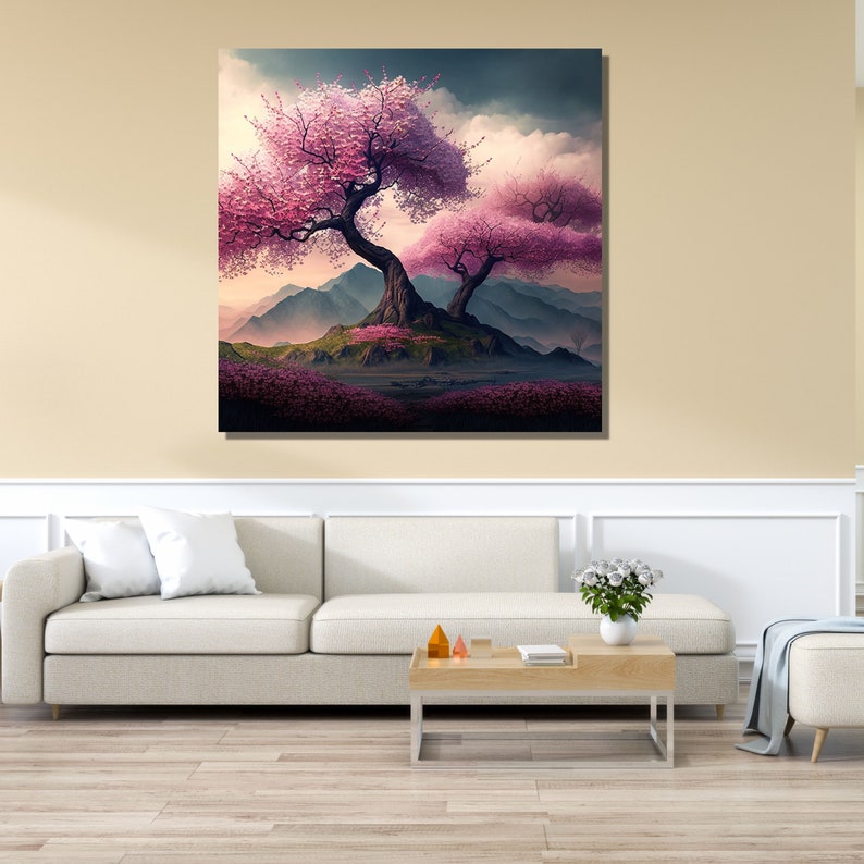 Japanese Sakura Wall Decor Japan Garden Cherry Blossom Decor Sakura ...