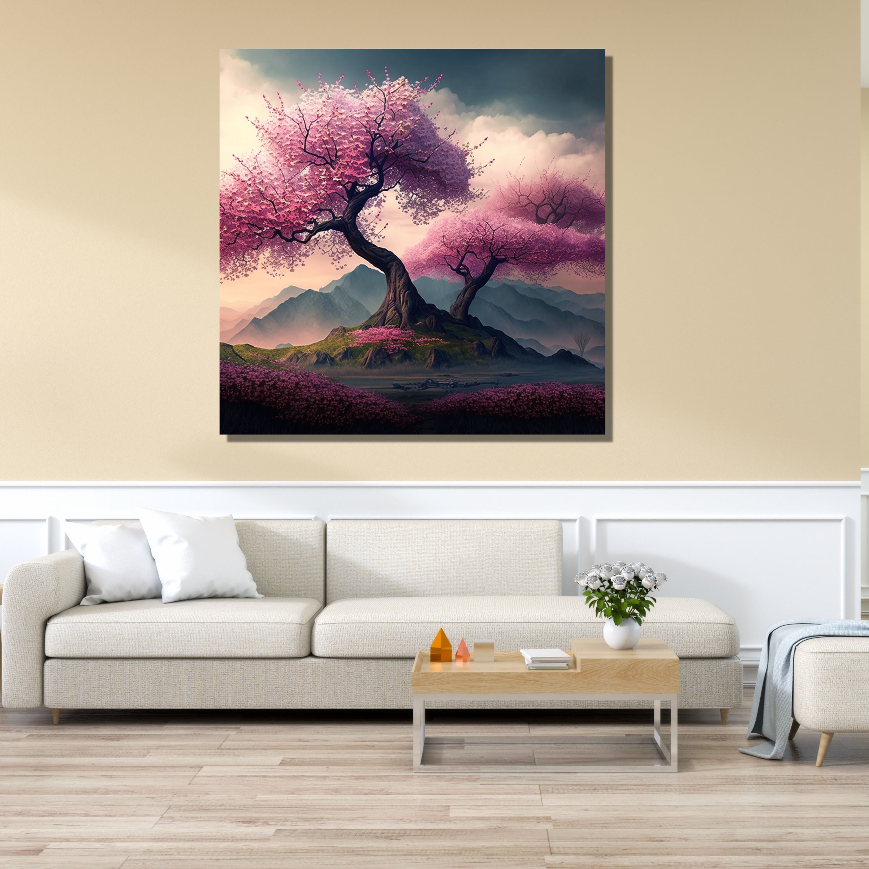 Japanese Sakura Wall Decor Japan Garden Cherry Blossom Decor - Etsy