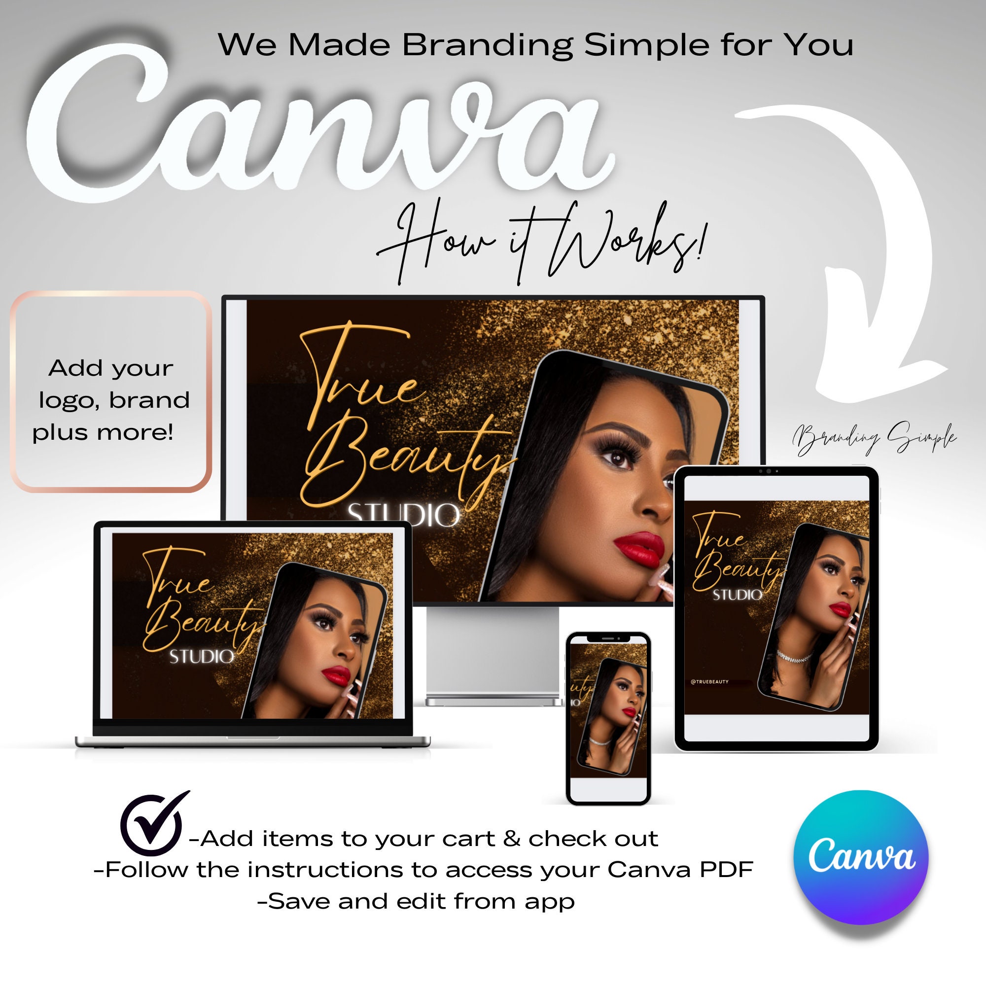 DIY EDITABLE CEO Business Instagram Post, Template for Hair, Lash ...