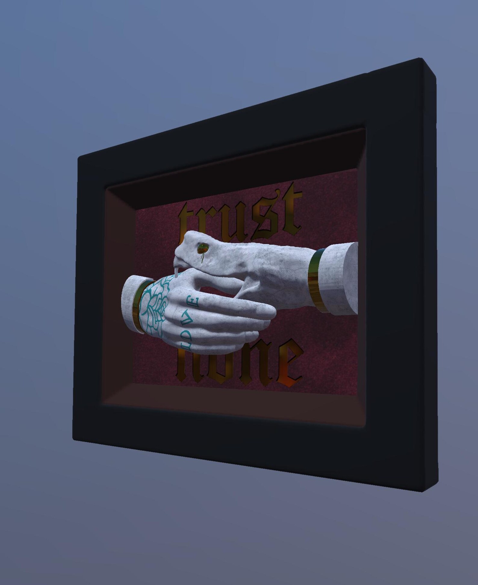3D Printed Trust None Frame - Etsy