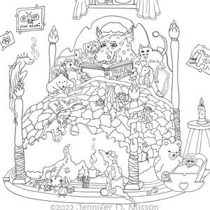the toll bridge troll coloring pages