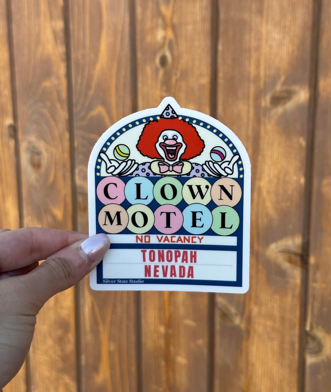 The World Famous Clown Motel Sticker Decal | Tonopah Nevada | Scariest ...