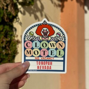 The World Famous Clown Motel Sticker Decal | Tonopah Nevada | Scariest ...