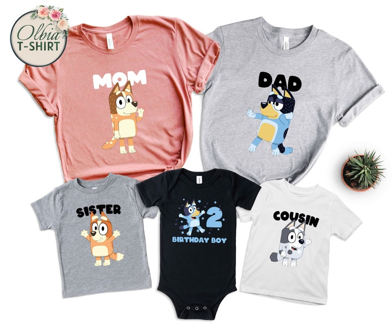 Personalized Bluey Family Shirts Bella Canvas Birthday Gift - Etsy