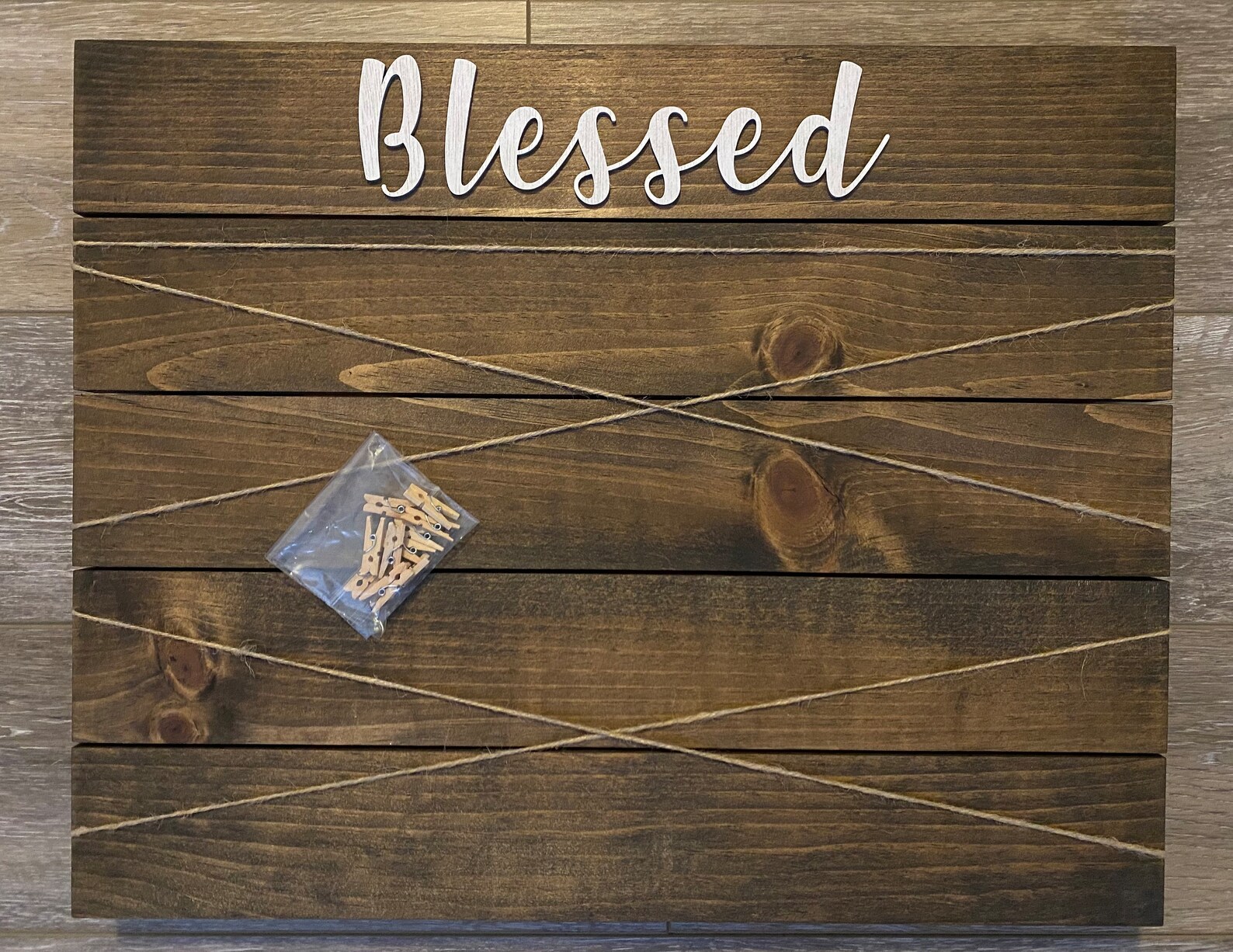 Large Wood Display Board | Wall Picture Hanger L Wood Photo Board L ...