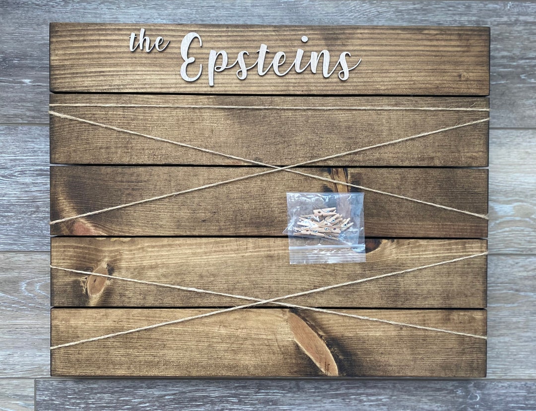 Family Name Sign Photo Board Memo Board - Etsy
