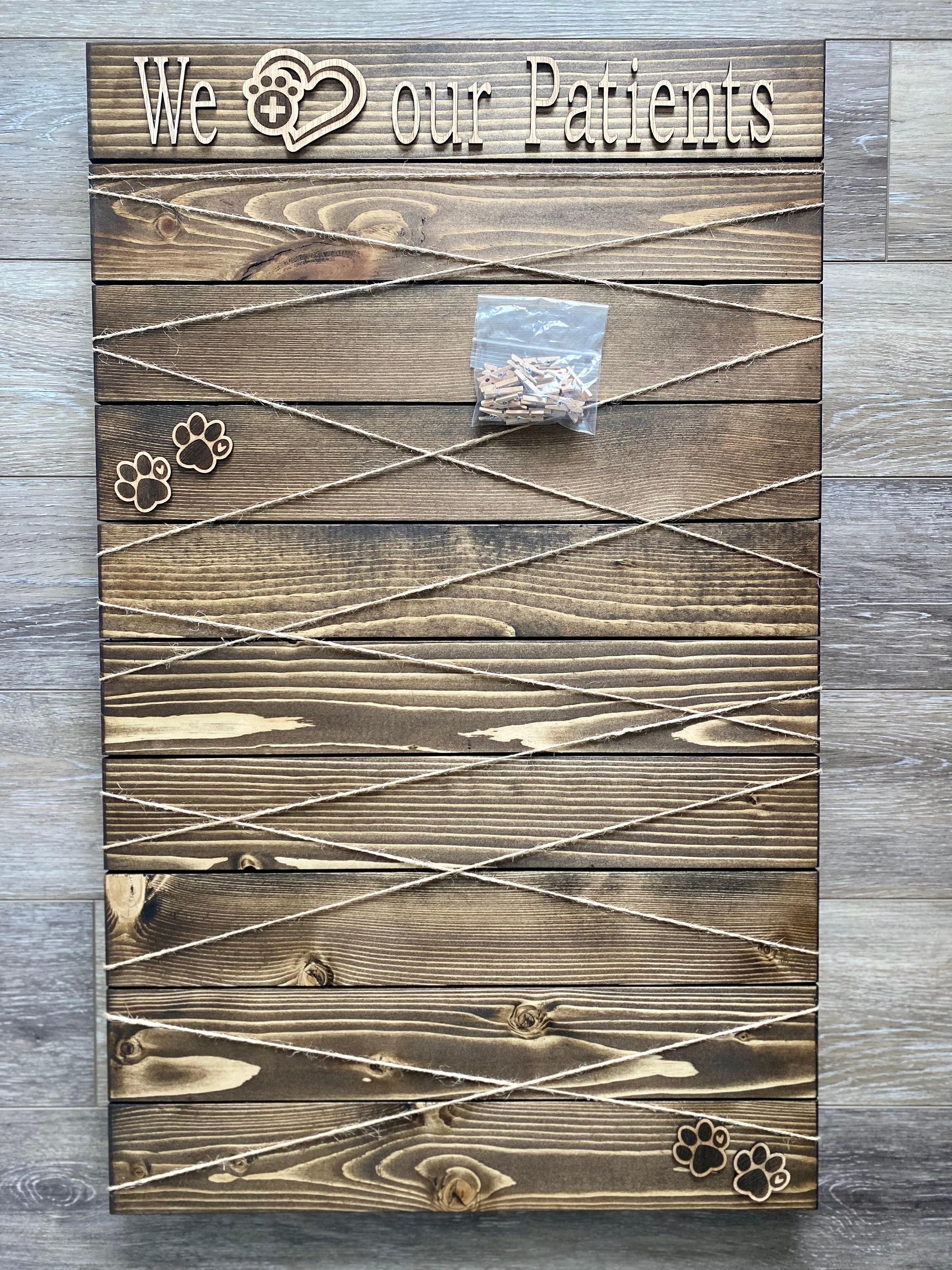 Personalized Wood Photo Board, Bulletin Board, Memo Board, Vision Board ...