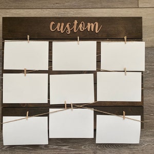 Large Wood Display Board | Wall Picture Hanger L Wood Photo Board L ...