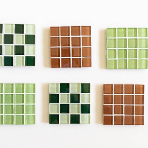 Handmade Glass Tile Coaster Square Coaster Birthday Gifts Housewarming ...
