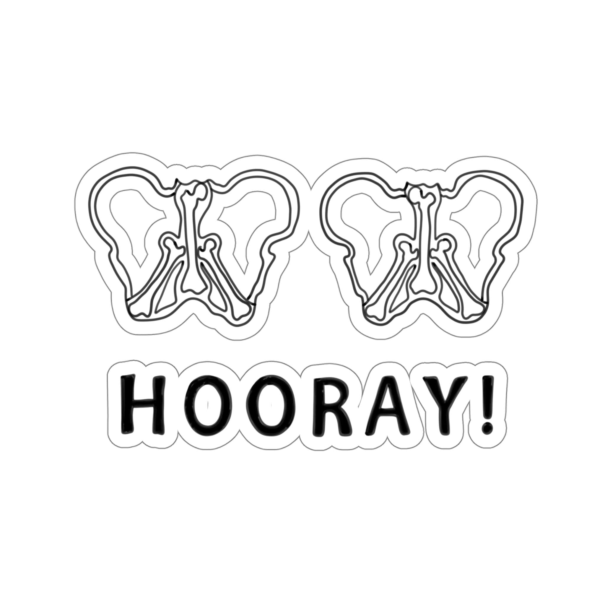 Hip Hip Hooray Peace Sign Hips, Anatomy Pun Sticker 2 X 2 - Etsy