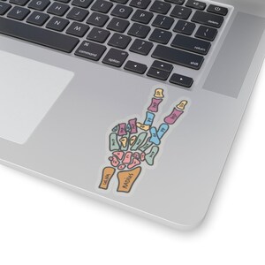 Peace Sign Sticker | Hand Anatomy Sticker - Etsy