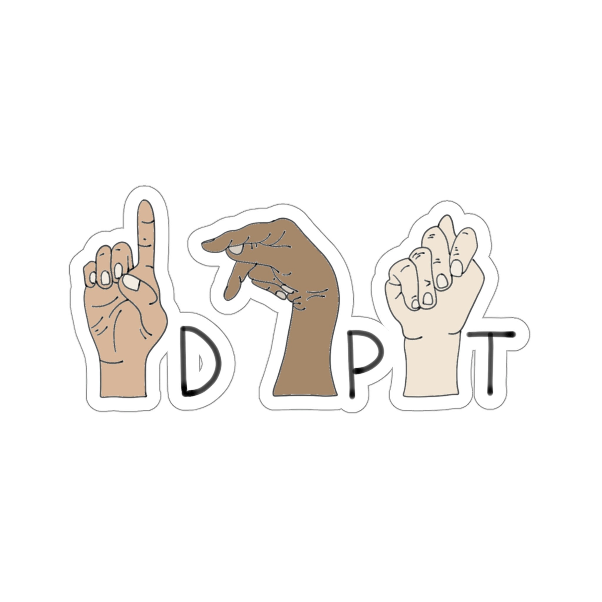 DPT in ASL Doctor of Physical Therapy Sign Language Hands - Etsy