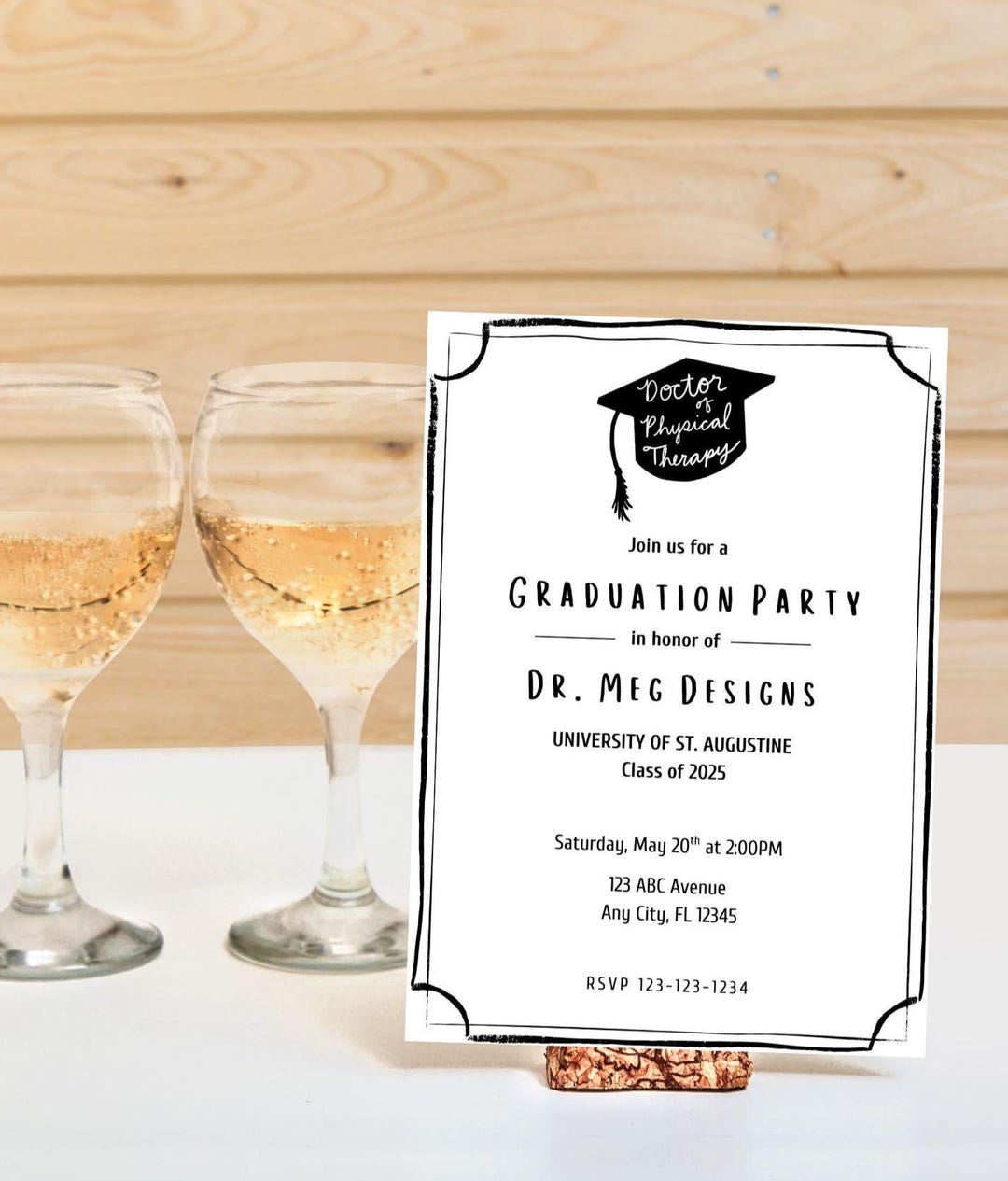DPT Graduation Invitation Template | Fully Customize | Editable Canva ...