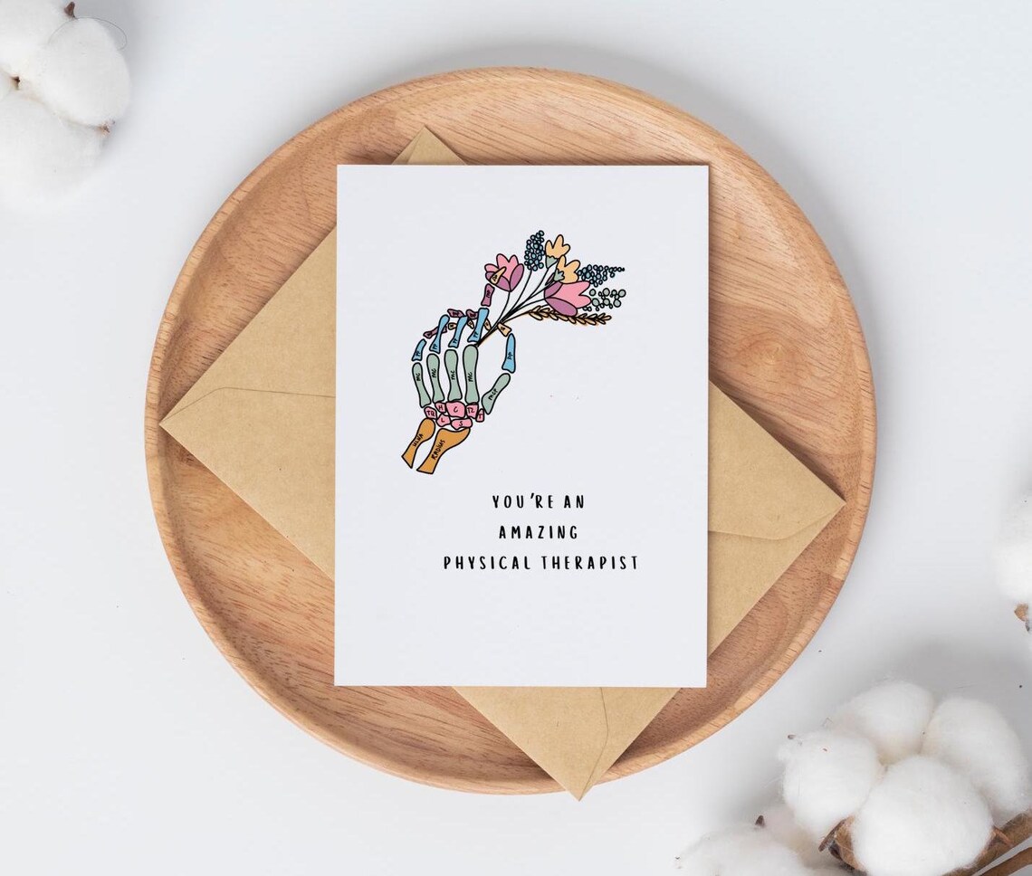 Physical Therapist Thank You Card: Hand Anatomy Print (digital Download ...