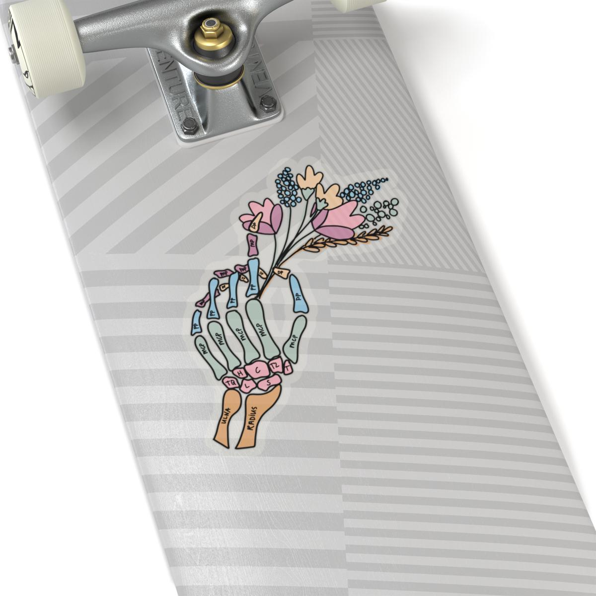 Hand Anatomy Flower Bouquet Sticker Physical Therapy Stickers Anatomy ...