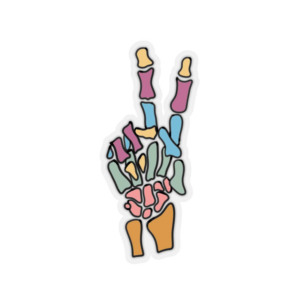 Unlabeled Peace Sign Anatomy Sticker - Etsy