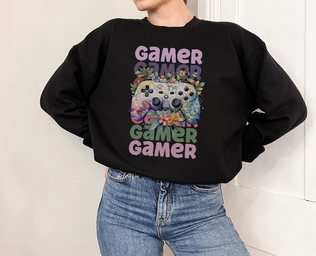 Cozy Gamer Sweatshirt|cute Gamer Gifts|classic Gamer Sweathshirt| Video ...