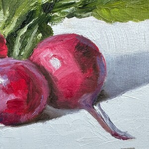 Radish Original Oil Painting Impasto Vegetable Art Wall Decore Painting ...