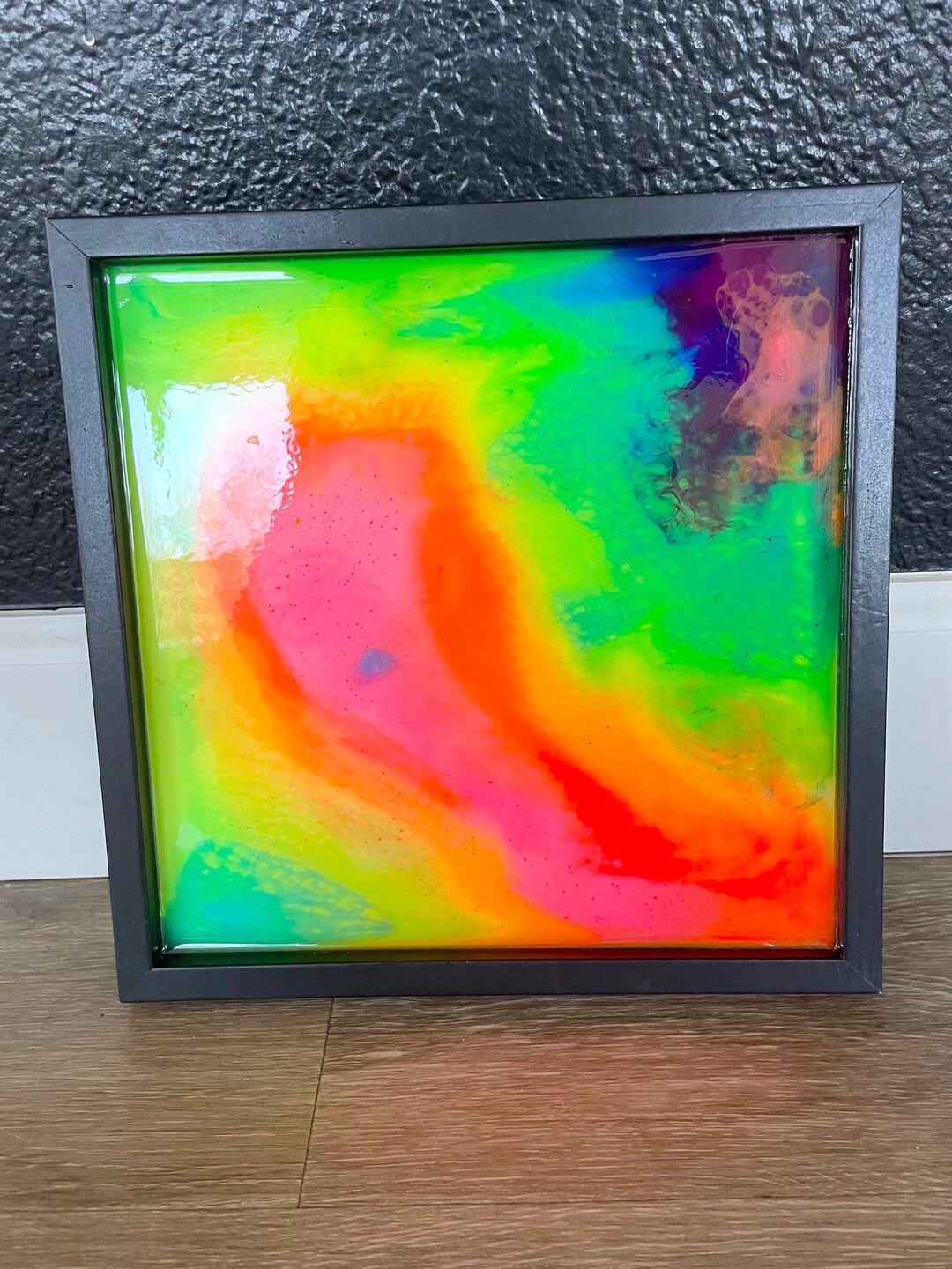 Handmade Resin Pop Art, Neon Resin Art, Tie Dye Resin Art, Epoxy Resin ...