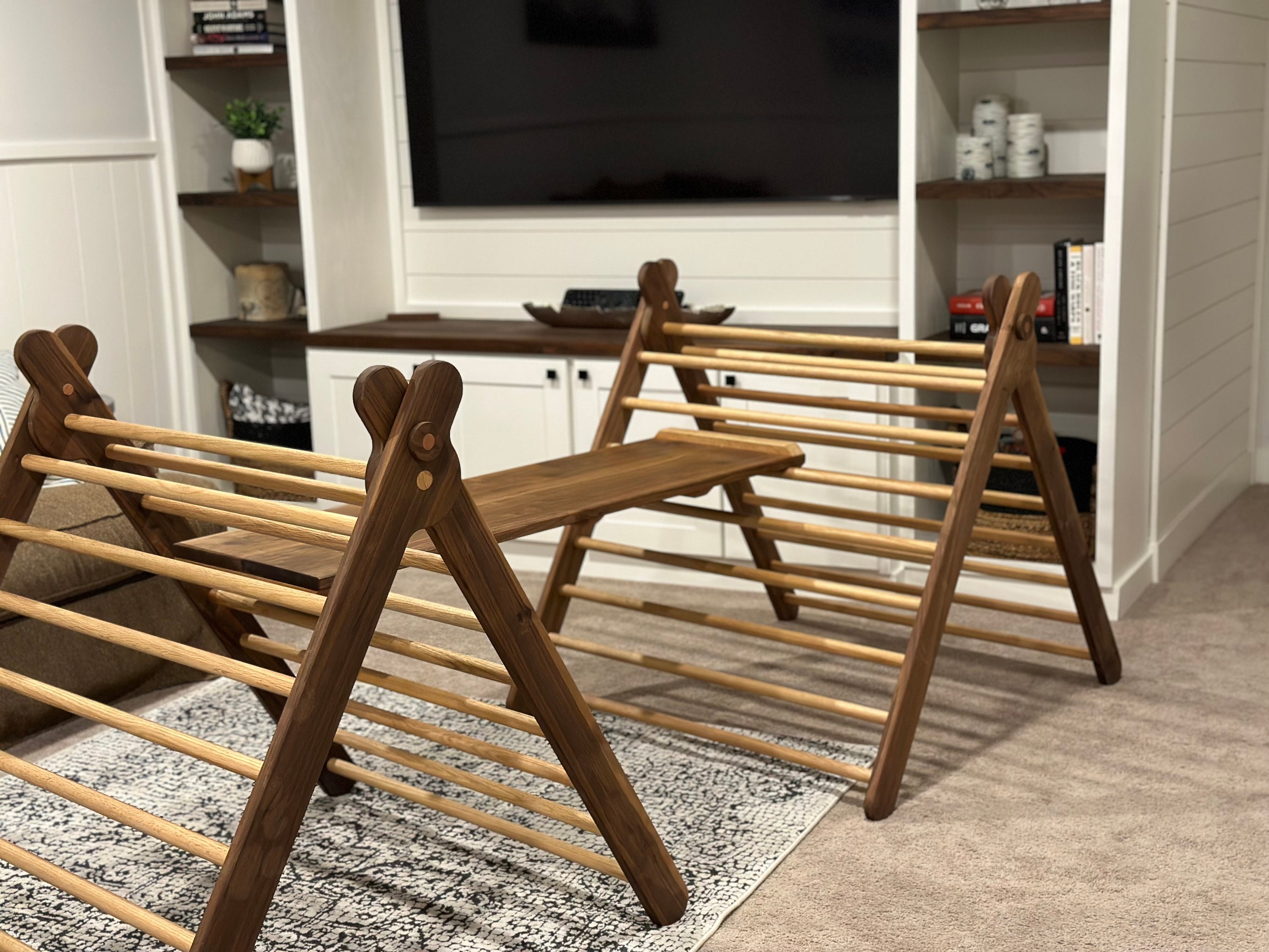 Solid Hardwood Collapsible Pikler Climbing Triangle - Etsy