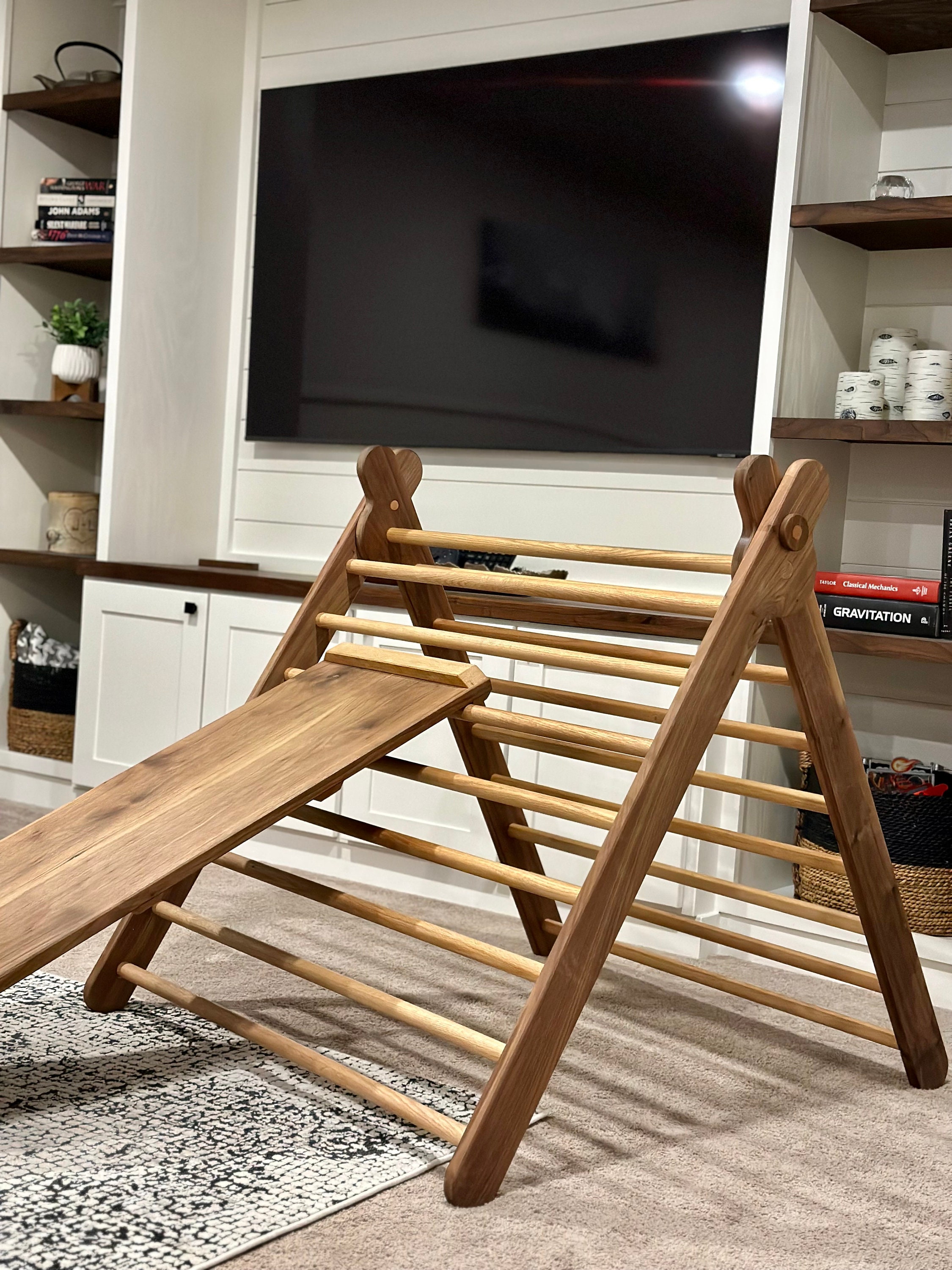 Solid Hardwood Collapsible Pikler Climbing Triangle - Etsy