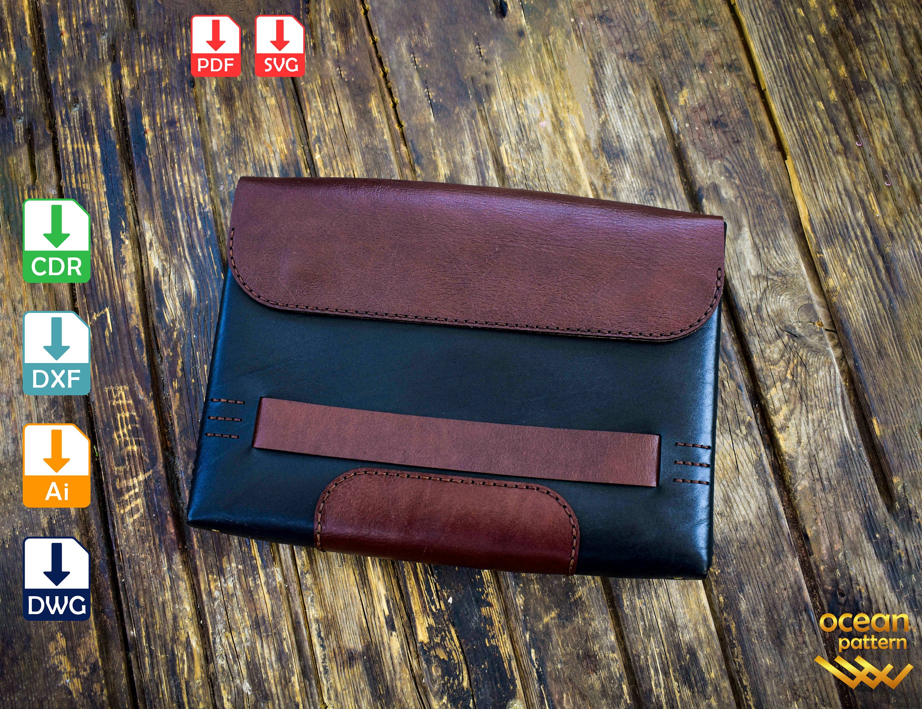 Men Leather Hand Bag Pattern, DIY Men's Crossbody Bag Template, Men's ...