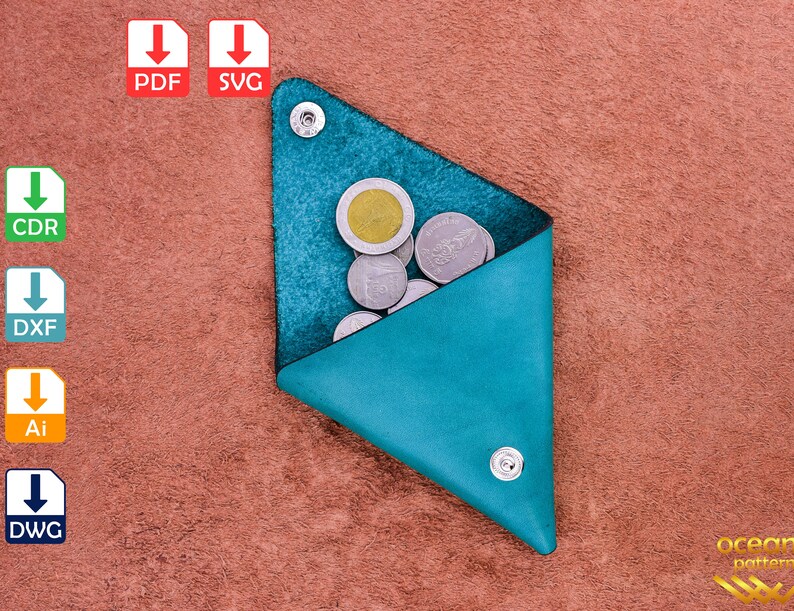 Triangle Coin Purse Pattern, Coin Case Bag Holder, Coin Pouch Keeper ...