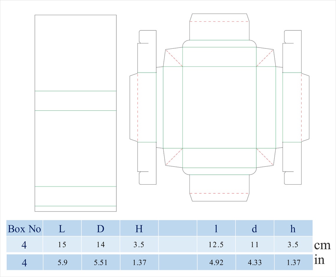 Sliding Boxes Template in 12 Different Sizes Suitable for - Etsy Canada