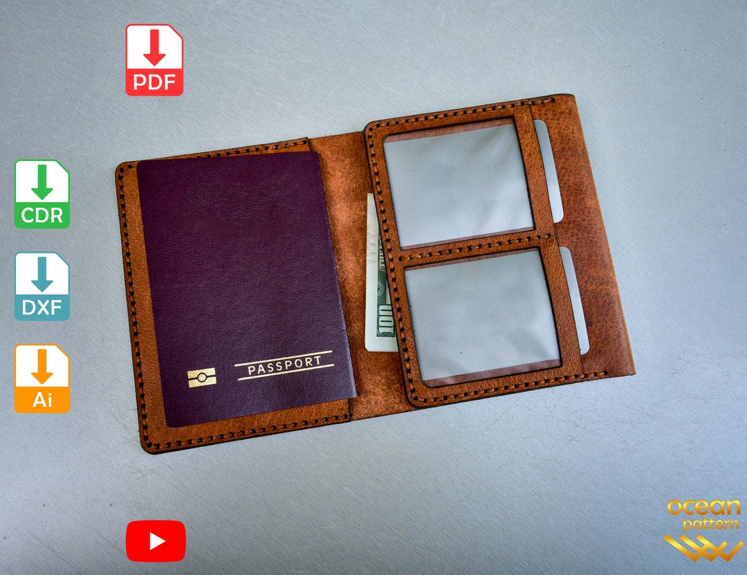 Passport Holder Pattern, Passport Cover, Suitable for 3 Passports ...