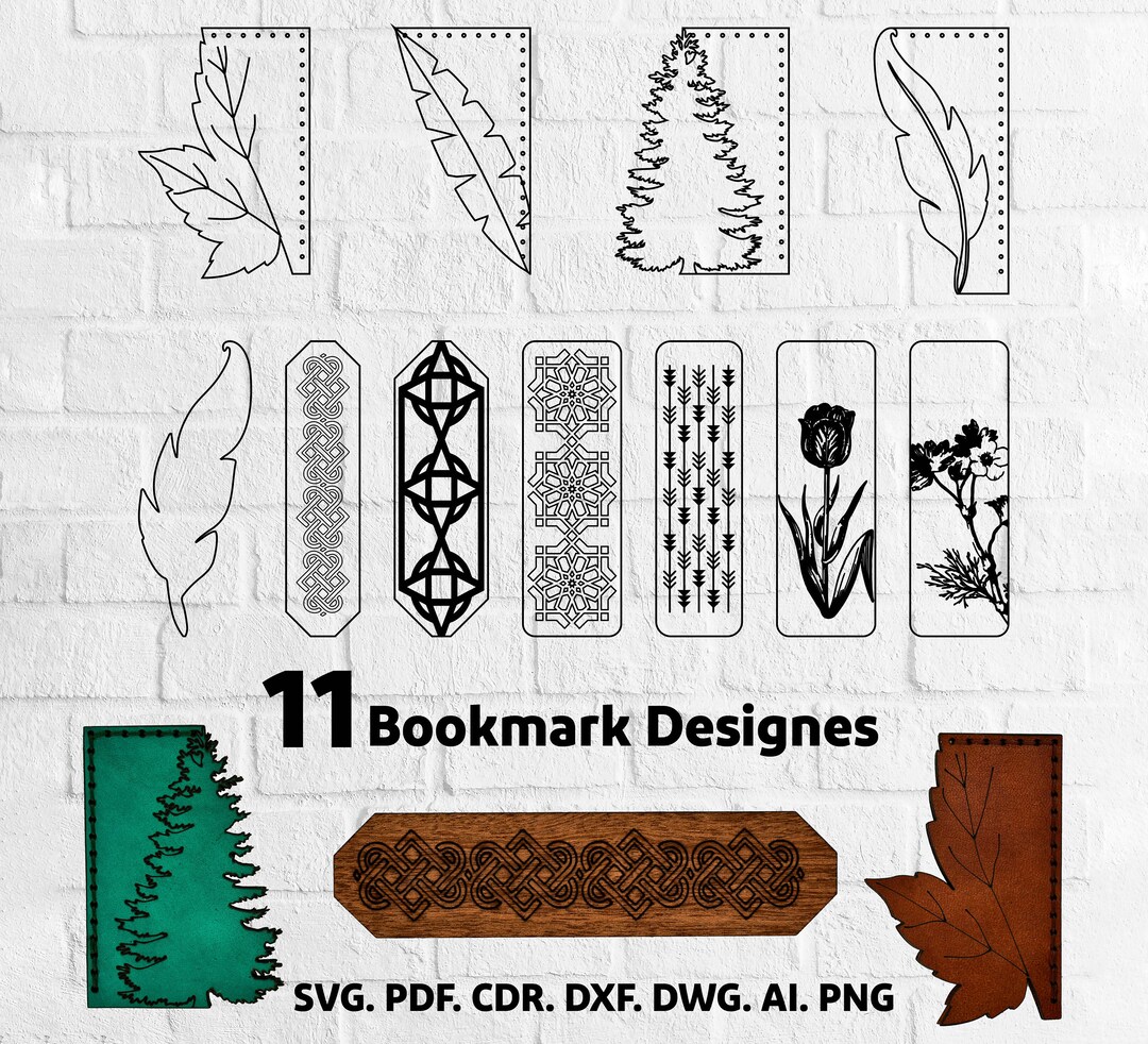 Bookmark Svg Pattern, Scalable Bookmark Pattern, Suitable for Laser Cut ...