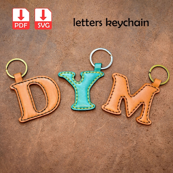 Alphabet Keychain - Etsy