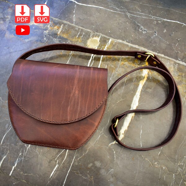 Leather Moon Bag - Etsy UK