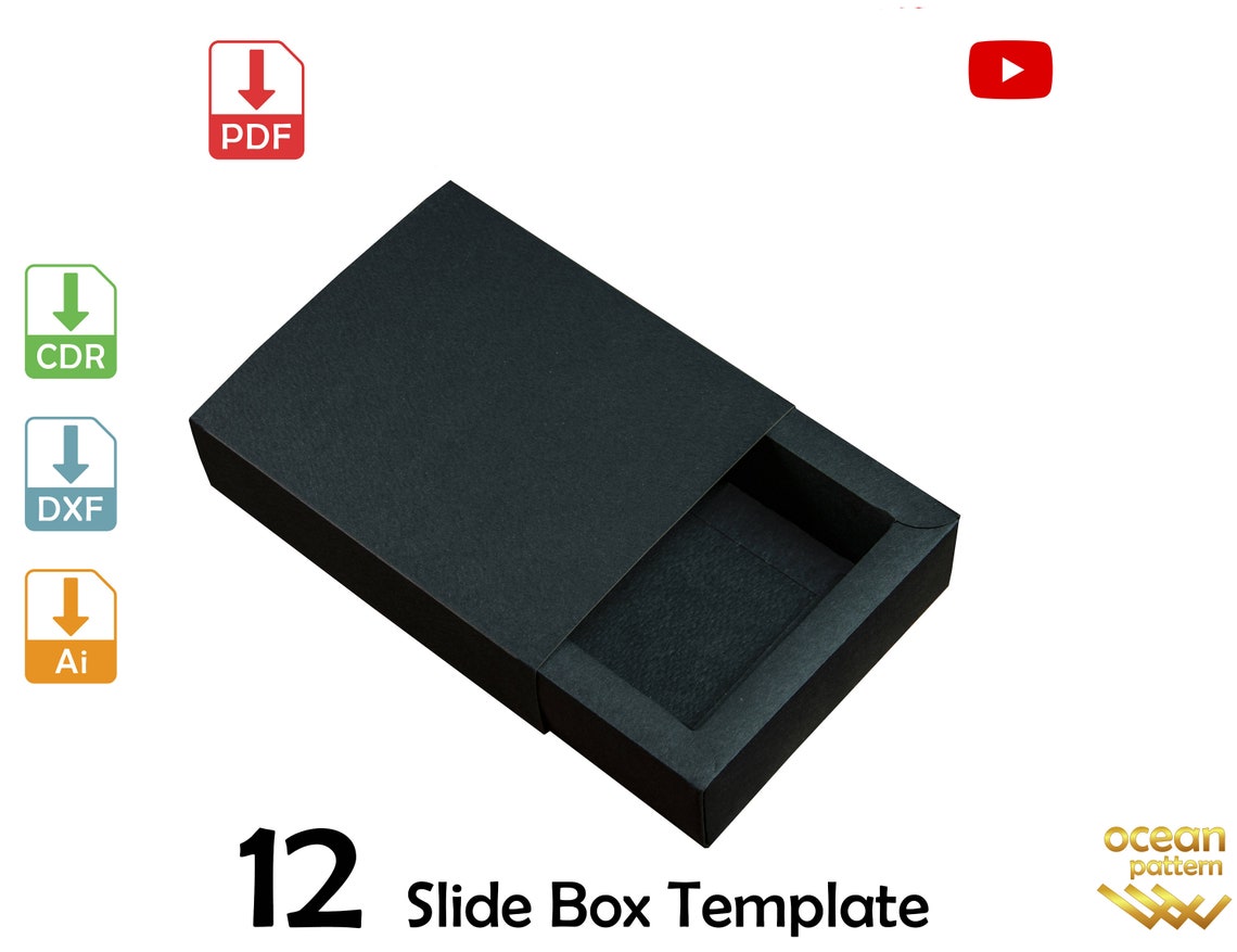 Sliding Boxes Template in 12 Different Sizes Suitable for - Etsy Canada