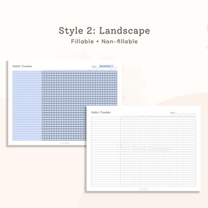 Minimalist Habit Tracker, Fillable PDF, Daily Habit Tracker, Self Care ...